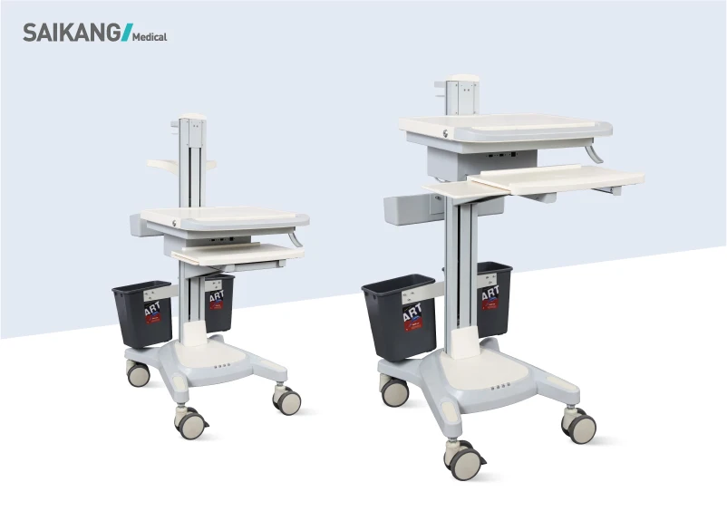 Skr027 Medical Mobile Hospital Computer Desk Workstation Mobile Cart ...