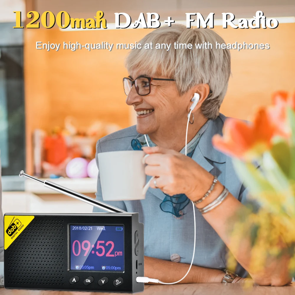 Meding Portable Radio Mini Dab/dab+ Radio Fm Receiver Wireless Bt ...