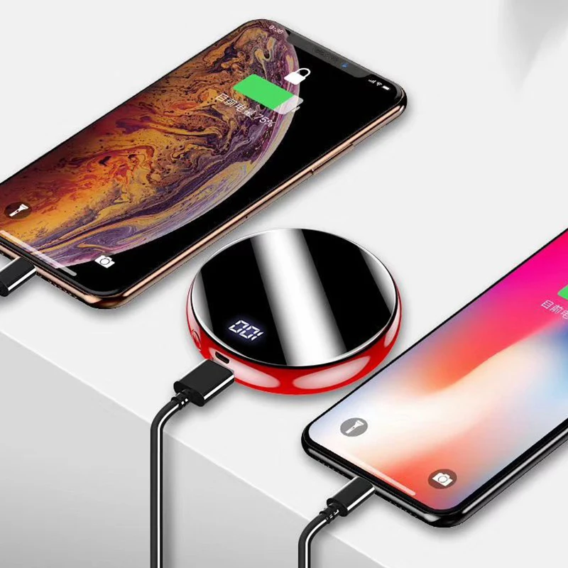 Mini Round Power Banks 20000mah Micro USB Charging Small Size Large ...