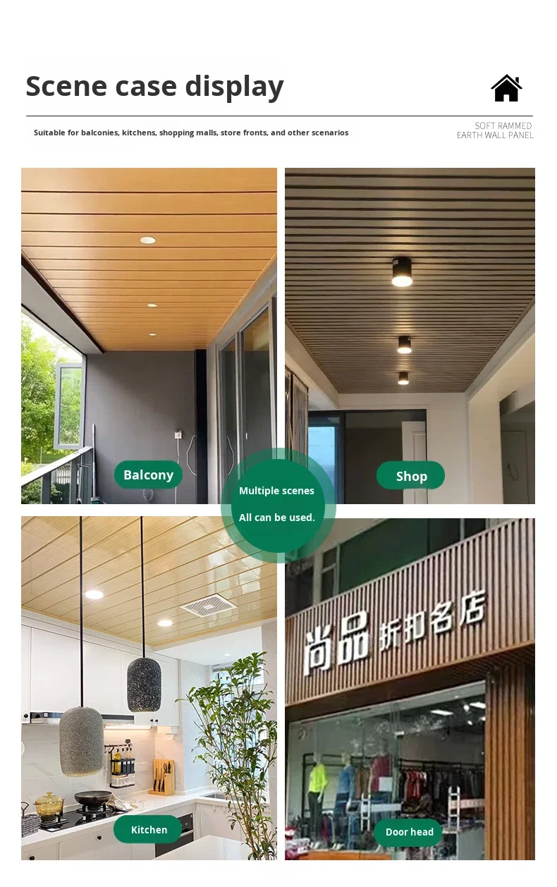 Faux Wood Grain Aluminum Strip Ceiling Panels Waterproof Fireproof ...