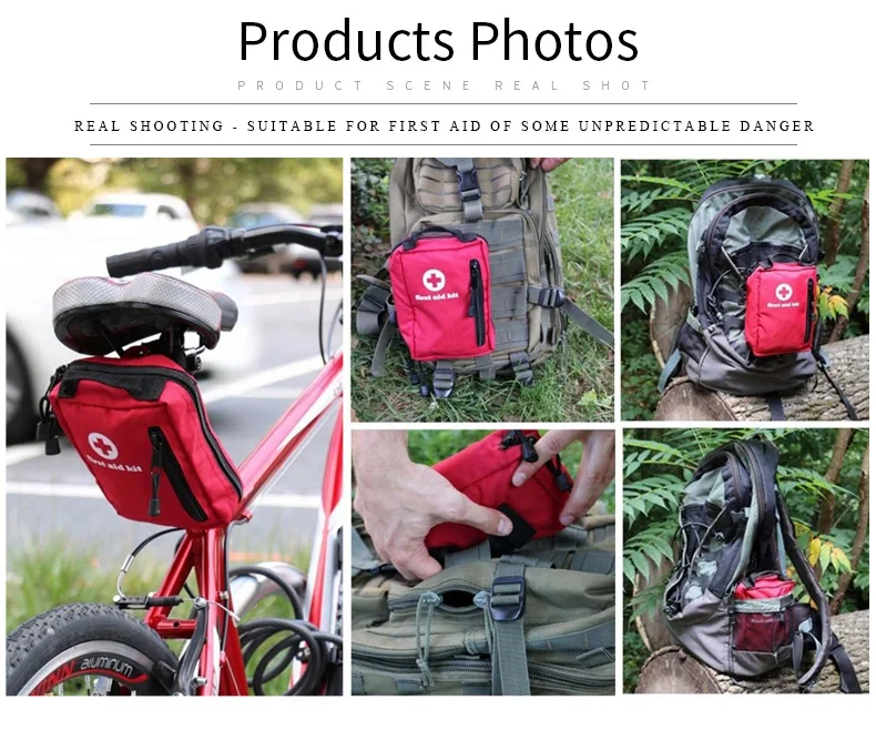Safety Portable Bike First Aid Kit - 130pcs Medical Essentials