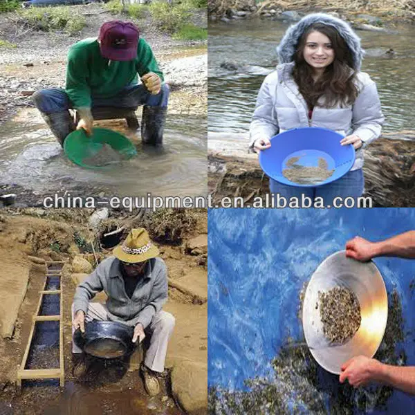 High Rigidity 14" Black Plastic Gold Panning Dish for Miners