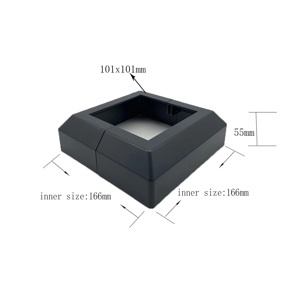 Celia 4 Inch Black Aluminum Post Base Plate Cover Post Shoes For 4 Inch ...