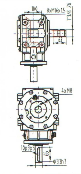 1 3 Ratio P90 Agricultural Gearbox from HZPT - 29.5da Nm Torque