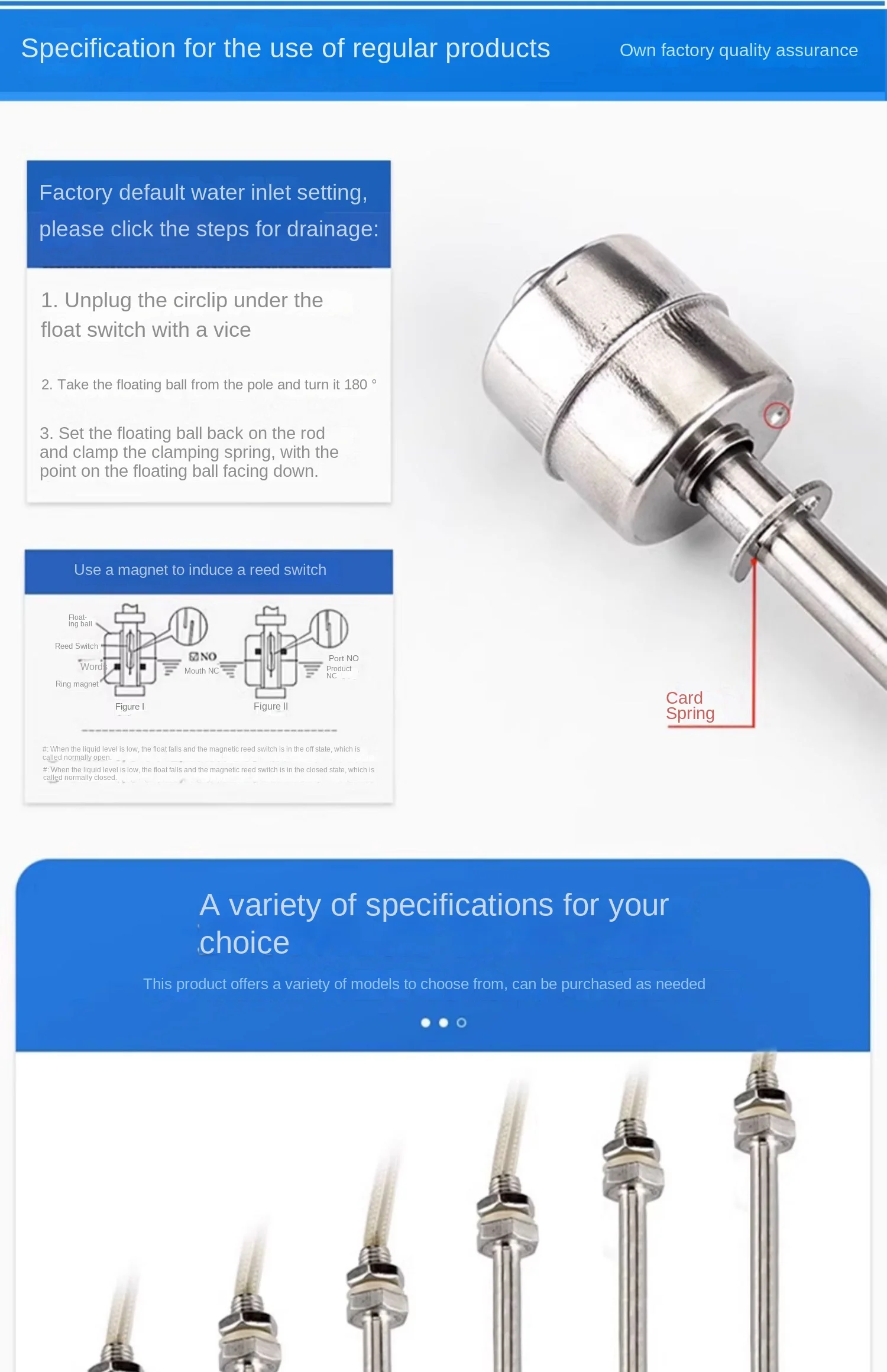 High-Temperature Water Tank Level Measuring Instrument Small 304 ...