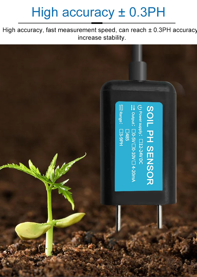 Soil Measuring Instrument PH meter Output Digital Sensor with RS485 4 ...