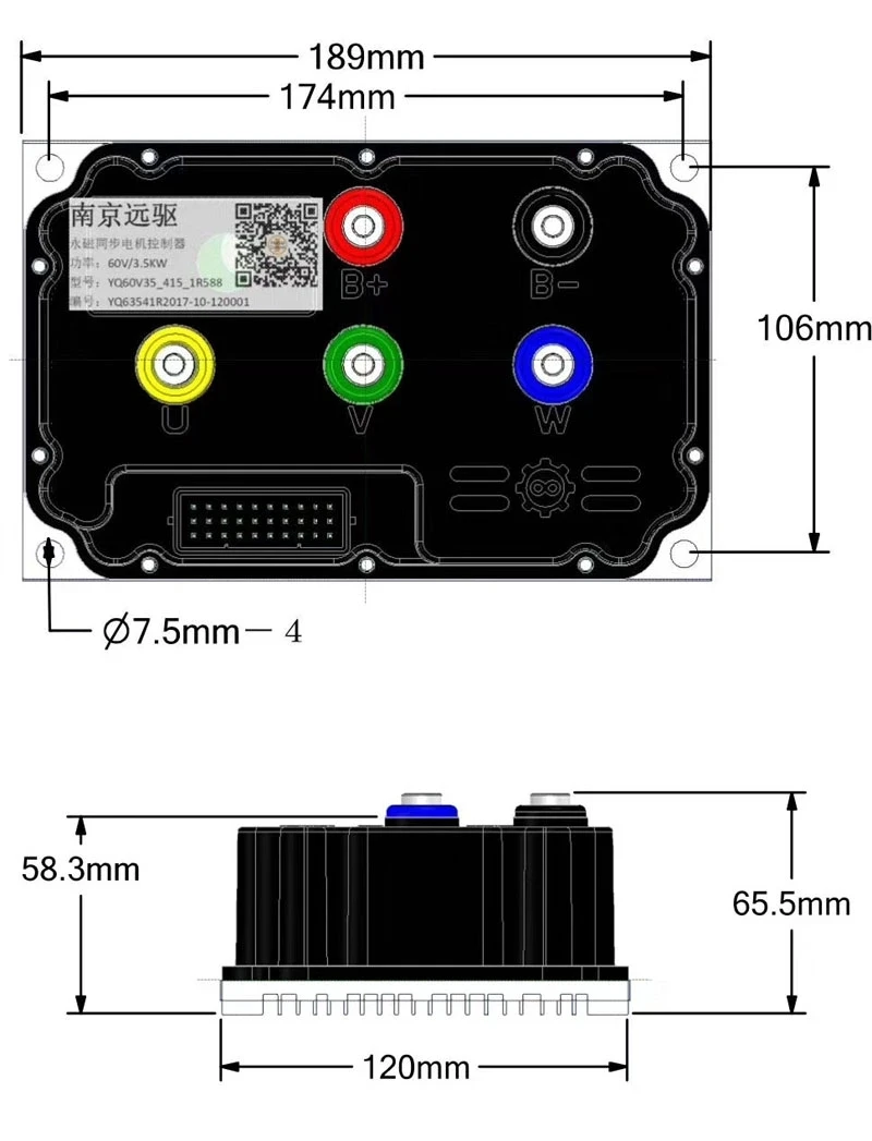 5000W 72V Electric Moped Controller ND72530 - Fardriver Sine Wave ...
