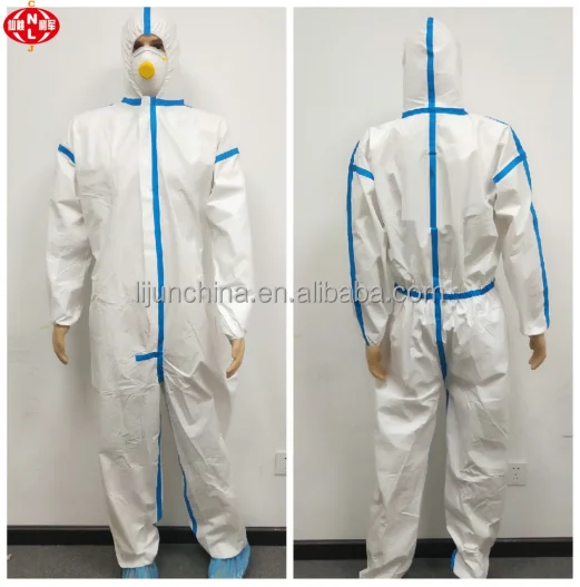Cleanroom Nonwoven Custom White Hazmat-suit Suit Medical Ppe Safety ...