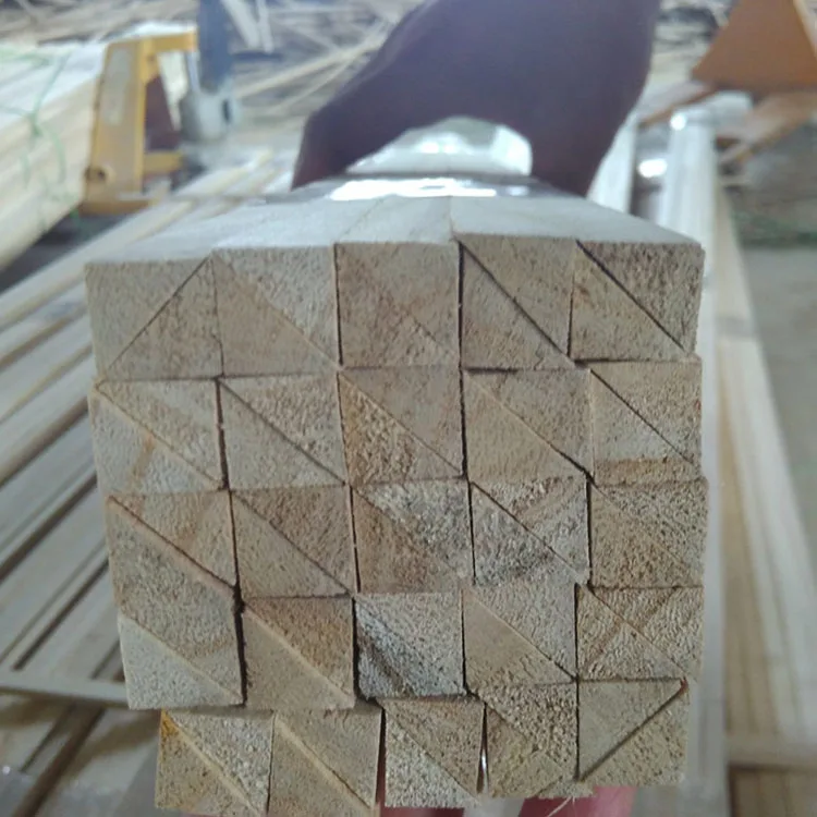 Triangle Wooden Timber Battens Paulownia Solid Wood Price Plank - Buy ...