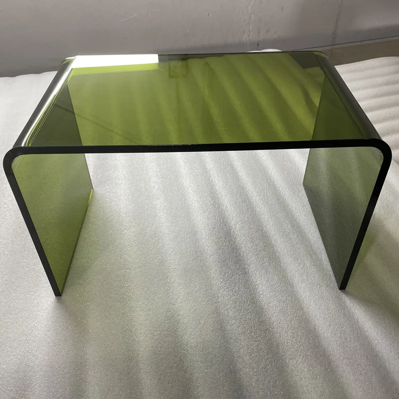 Transparent Acrylic Table Light Luxury Nordic Living Room Movable Bay ...