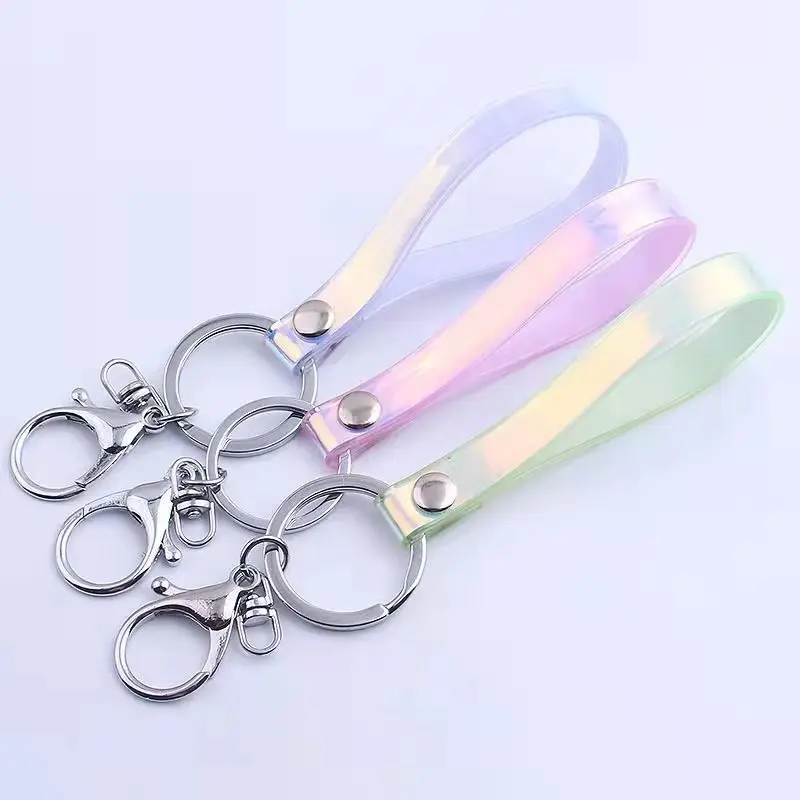 Custom Soft PVC Lanyard Wrist Strap Keychain DIY Lobster Chain Keychain ...