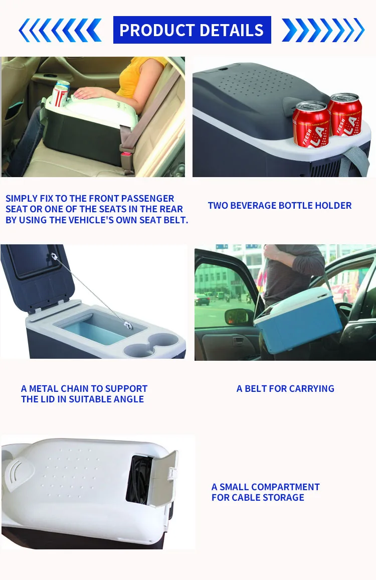 Evercool 2 Cans Holders 8l Horizontal Mini Fridge 12v Electric Cooler ...