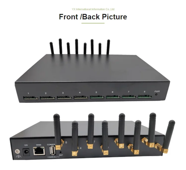 8 Sim Server Gsm Gateway 8 Ports Sms Modem Send Bulk Sms With Http Ussd ...
