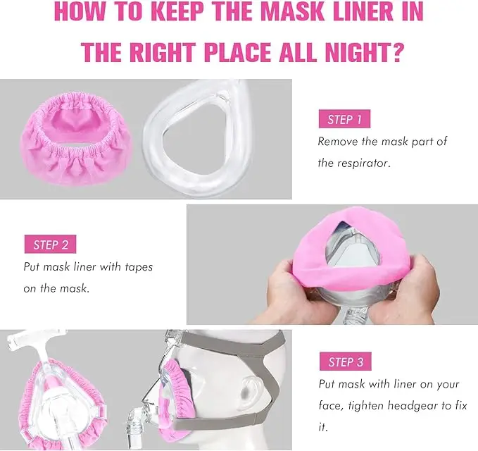 Pink CPAP Mask Liners - Reduce Air Leaks & Blisters