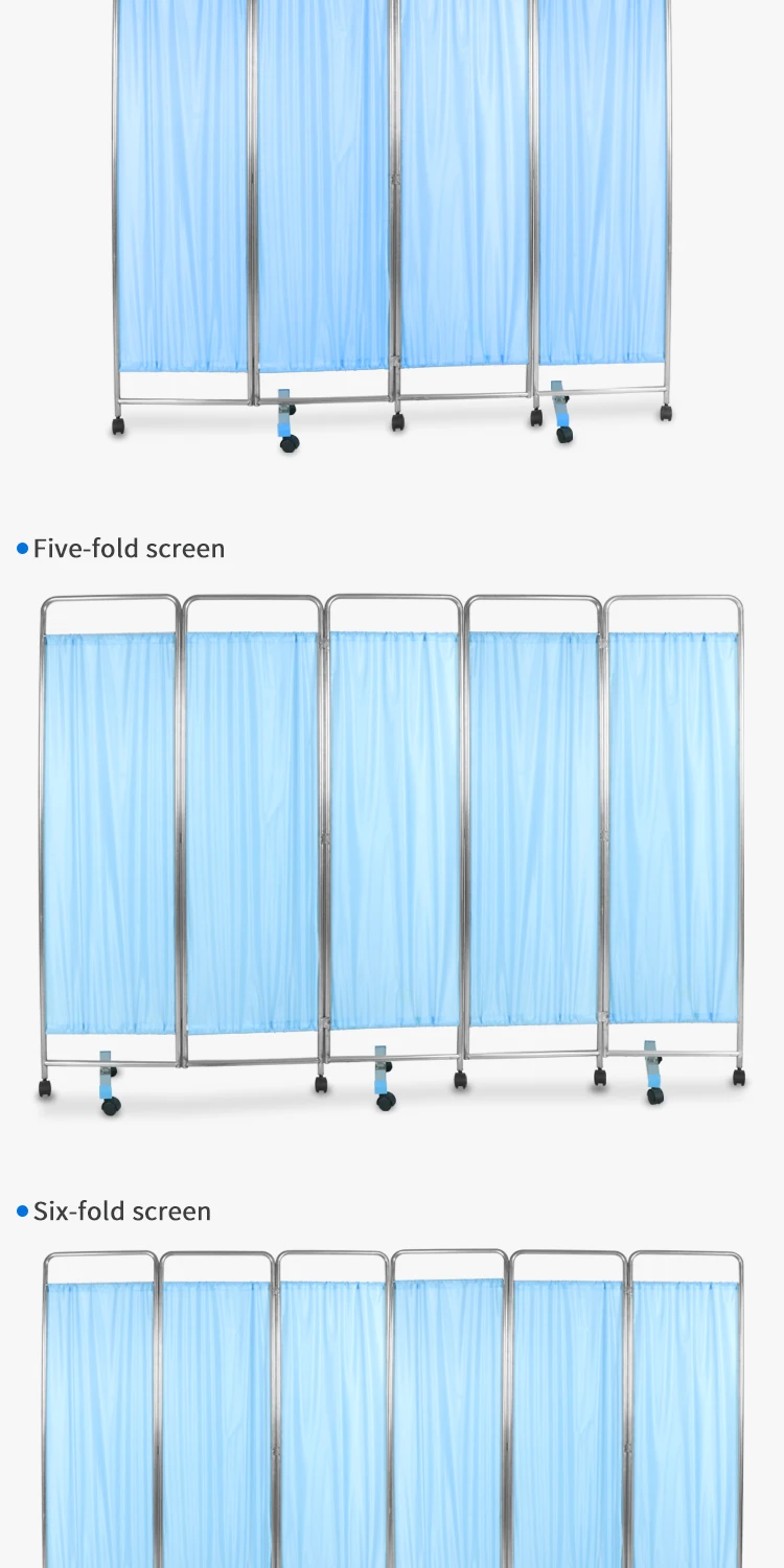 Hospital Ward Screen Single Folding Stainless Steel Medical Screen ...