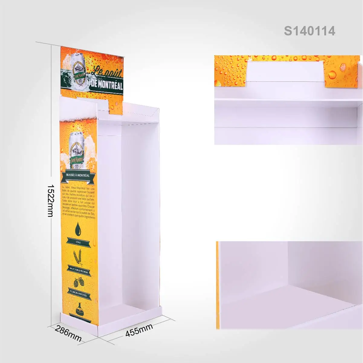 Free Standing Retail POS Floor Display Stand for Canned Beer & Wine ...
