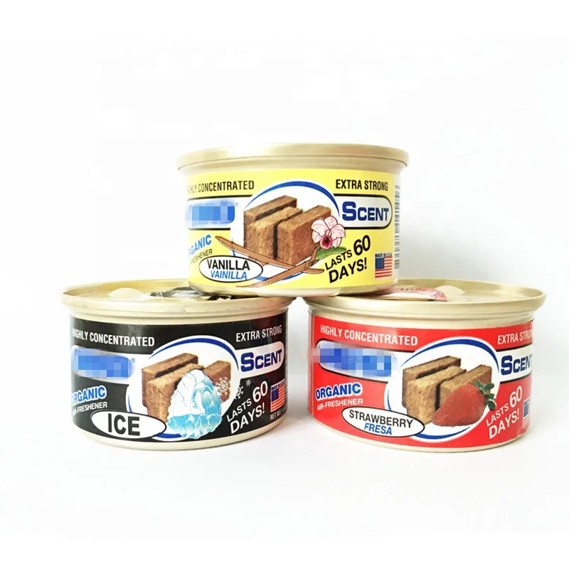 Customized Wooden Block Tin Car air Freshener Scents Organic Fiber ...