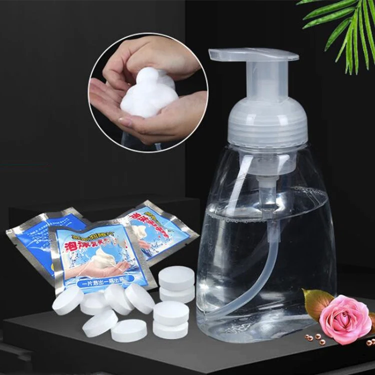 Effervescent Tablet Bottles Foam Pump Hand Washing Foaming Mousse Hand ...