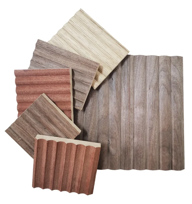 MDF 3D Wall Panel Fluted Bendable for Decoration & Sound Absorption