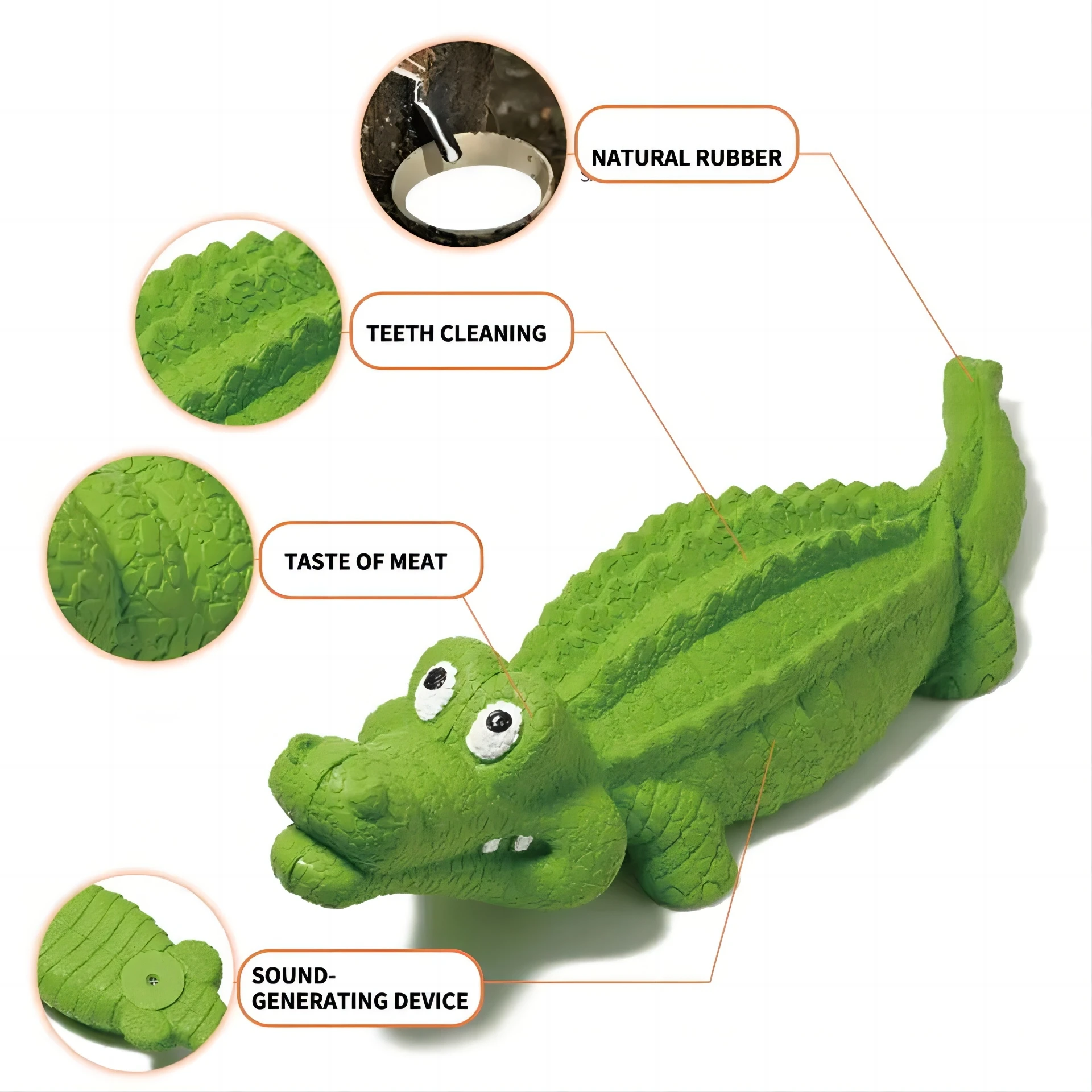 Factory Wholesale Rubber Crocodile Shaped Dog Chew Toys Vocal ...