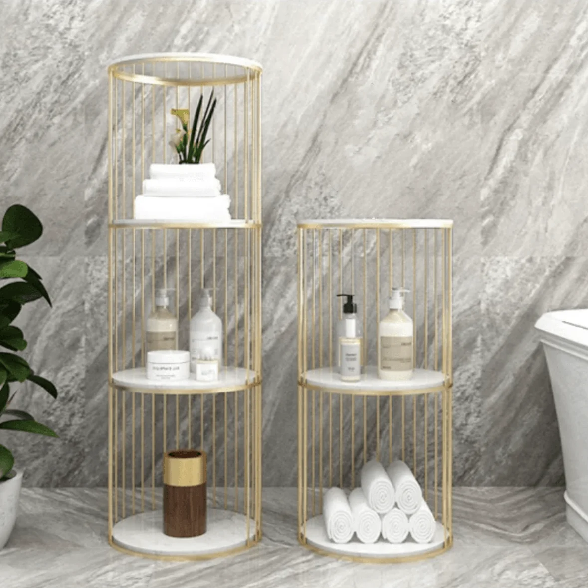 High Quality Bathroom Shelf Marble Countertop Iron Shelf Bathroom ...