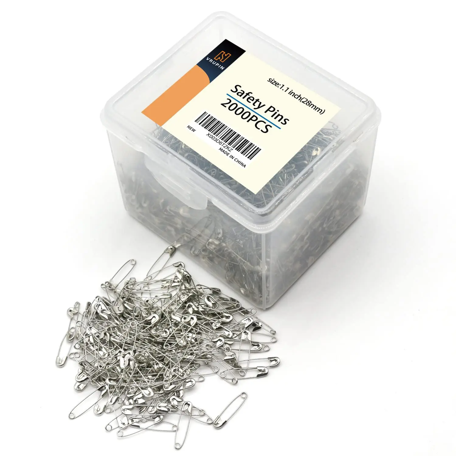 500 Safety Pin Combination,5 Different Sizes Of Bulk Safety Pins Rust ...