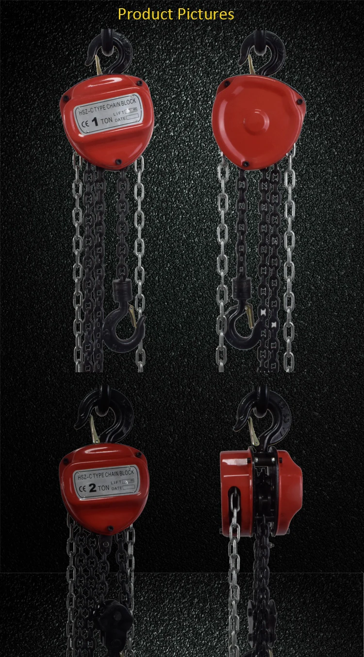 1T 3M chain hoist sling rigging tackle crane machine chain block ...