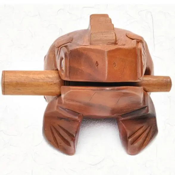 Thailand Mango Frogs Wood Voice Carving Toads Decorations