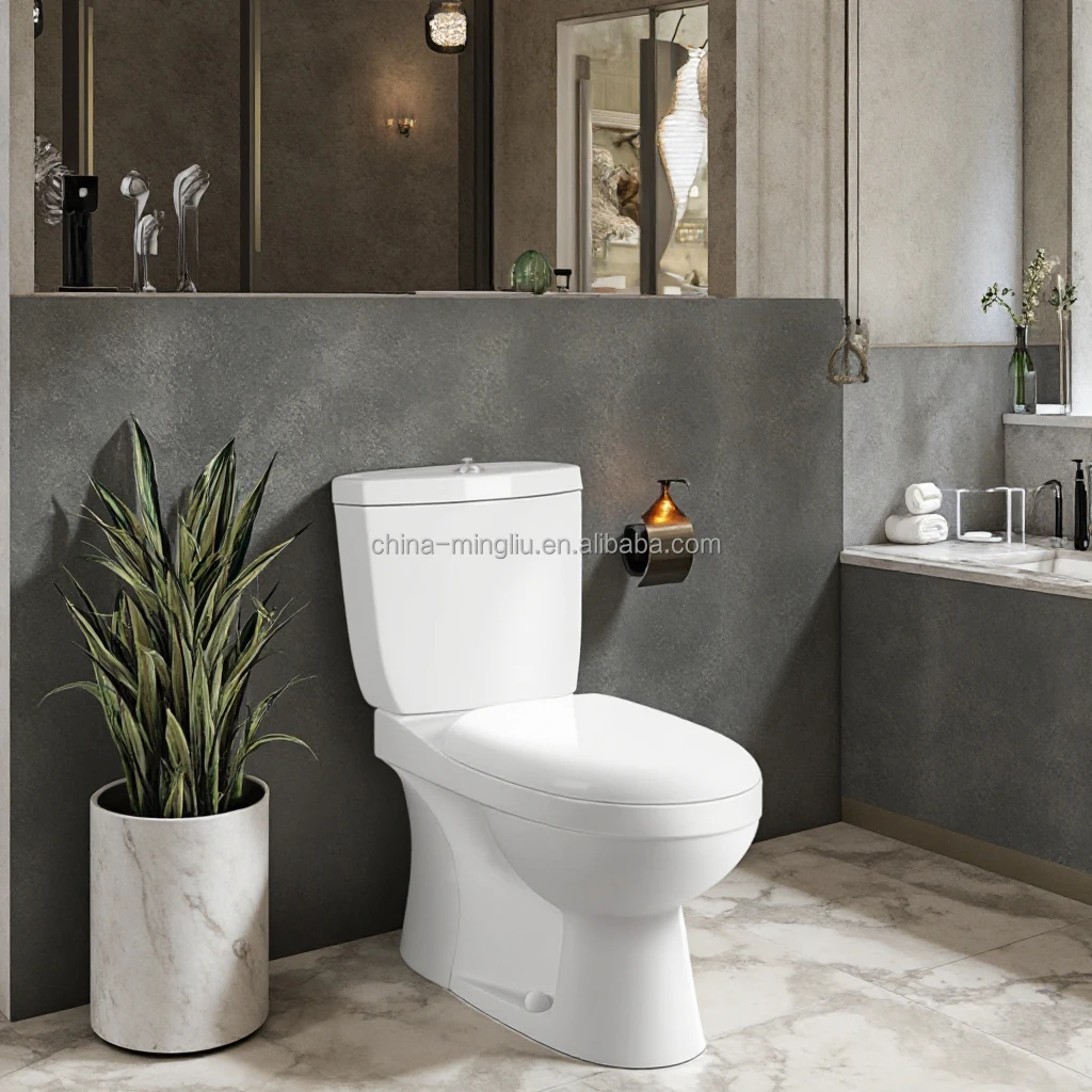 Modern Design Ceramic Siphon Split Toilets Bathroom Sanitary Ware and ...