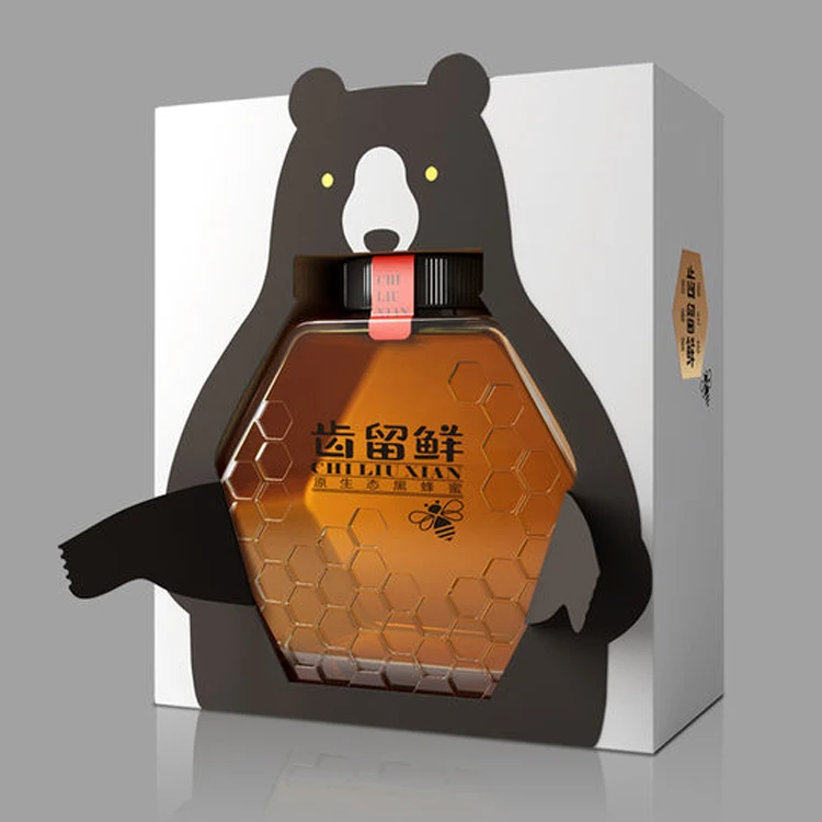 Honey Box Packaging Design - Gift Cardboard Bee Bottle