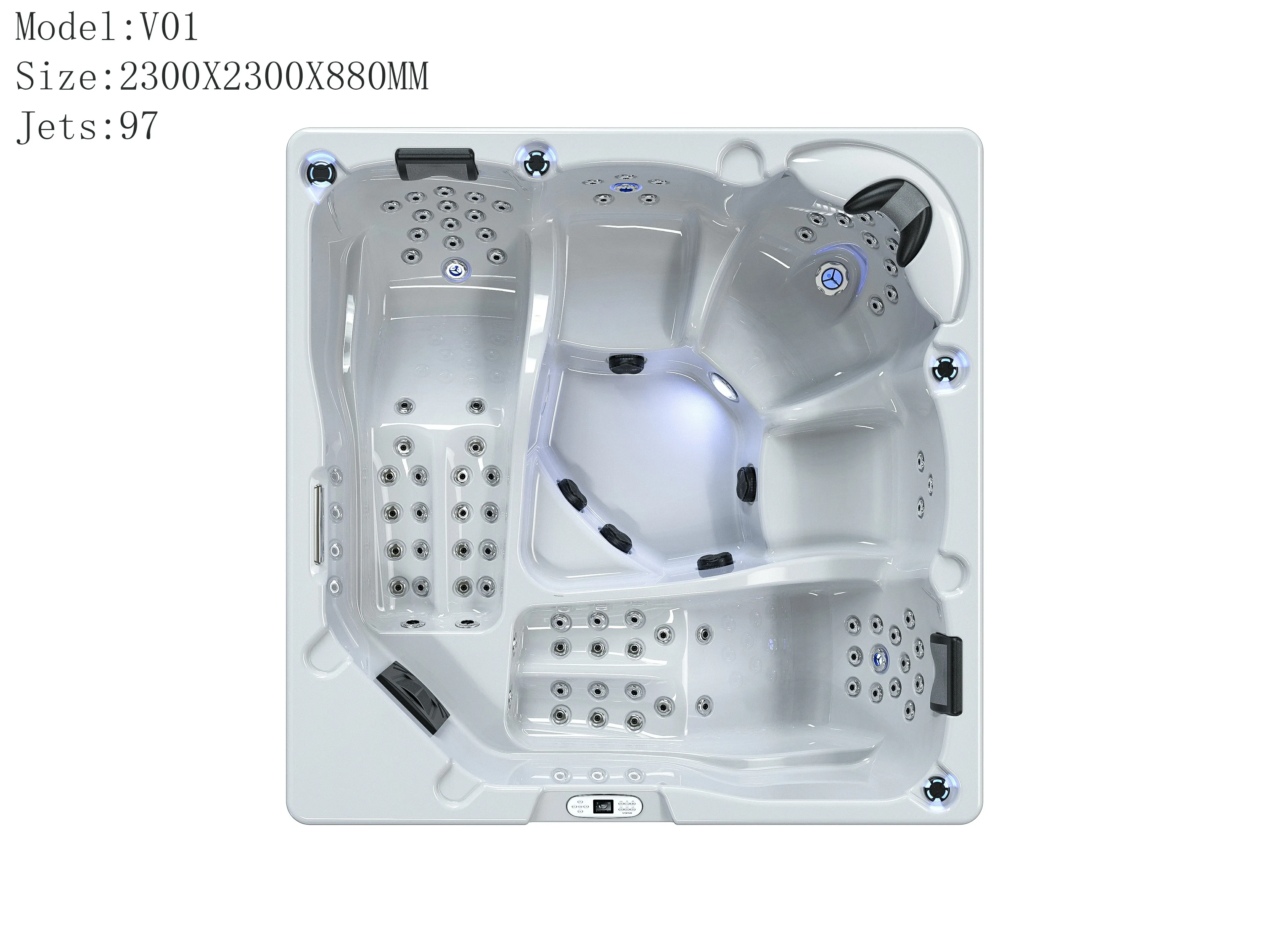 5 Person Outdoor Whirlpool Hot Tub Massage Spa Jacuzzier - Buy 5 Person ...