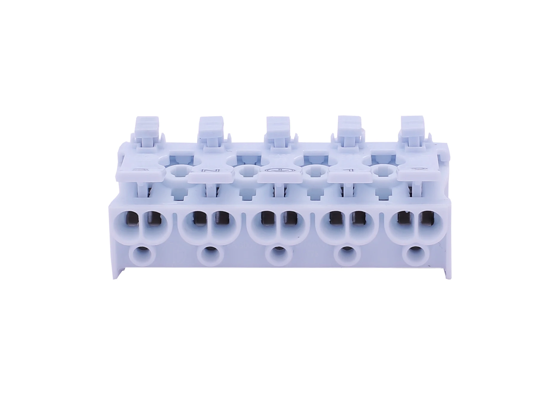White 16A 400V 5 Way Indoor Small Cable Clamp Terminal Block for Spot Lamp