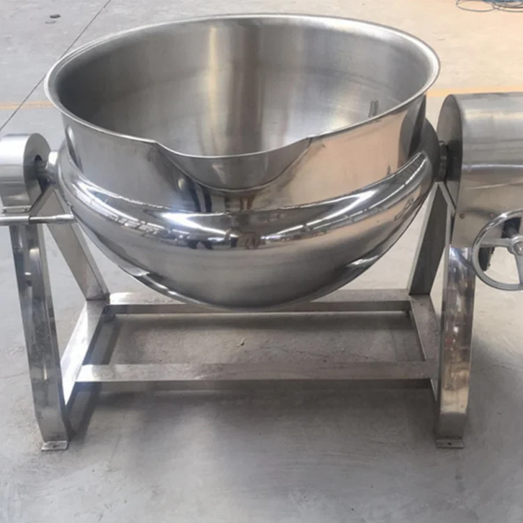 Double Industrial Pot Tilting Jacketed Kettle Jcketed Boiling Pan - Buy ...