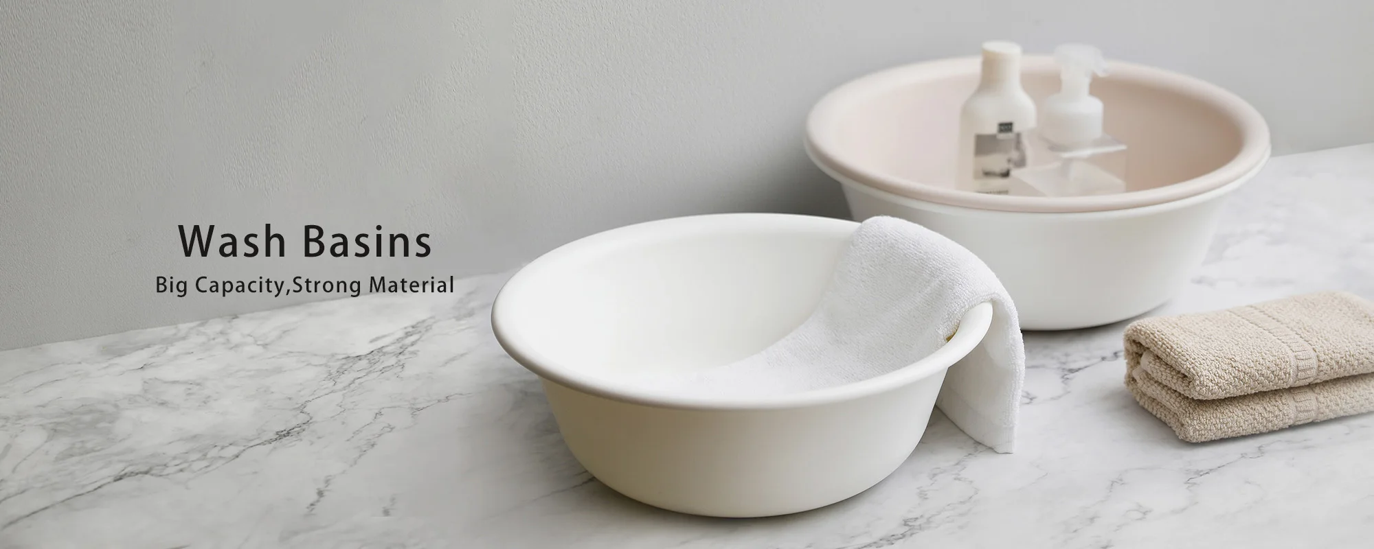 Eco-Friendly White Plastic Hand Wash Basin 33*11.5CM - OEM Available