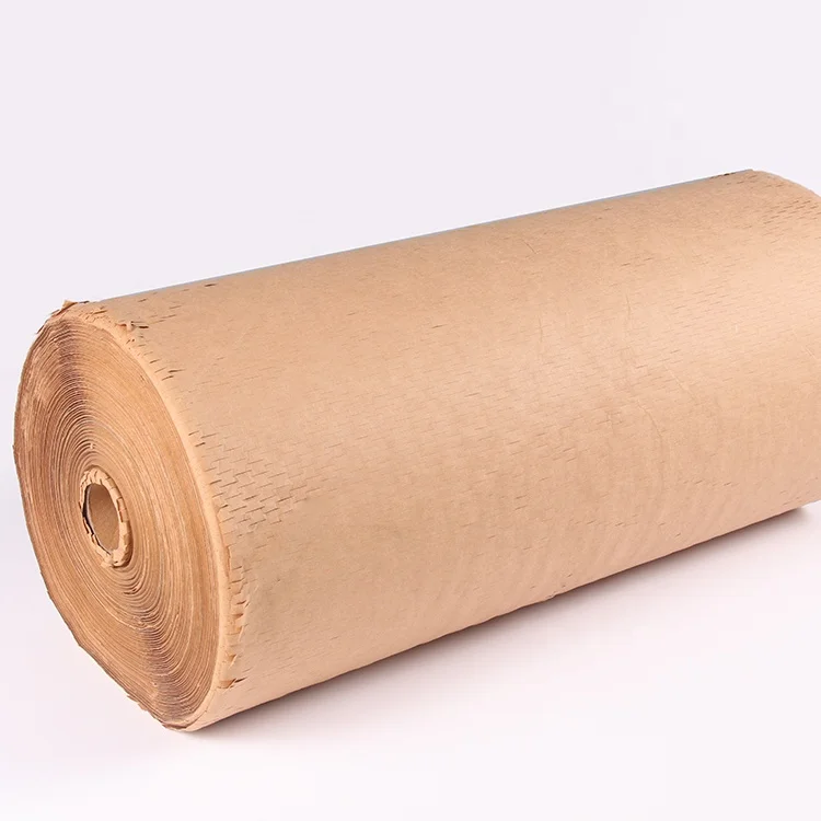 Size 50cm*250m Recyclable Honeycomb Paper Kraft Wrapping
