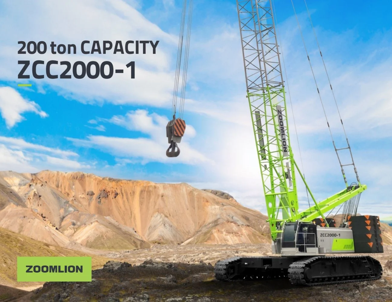 Top China Brand Zoomlion 200t Zcc2000 Crawler Crane China Factory ...