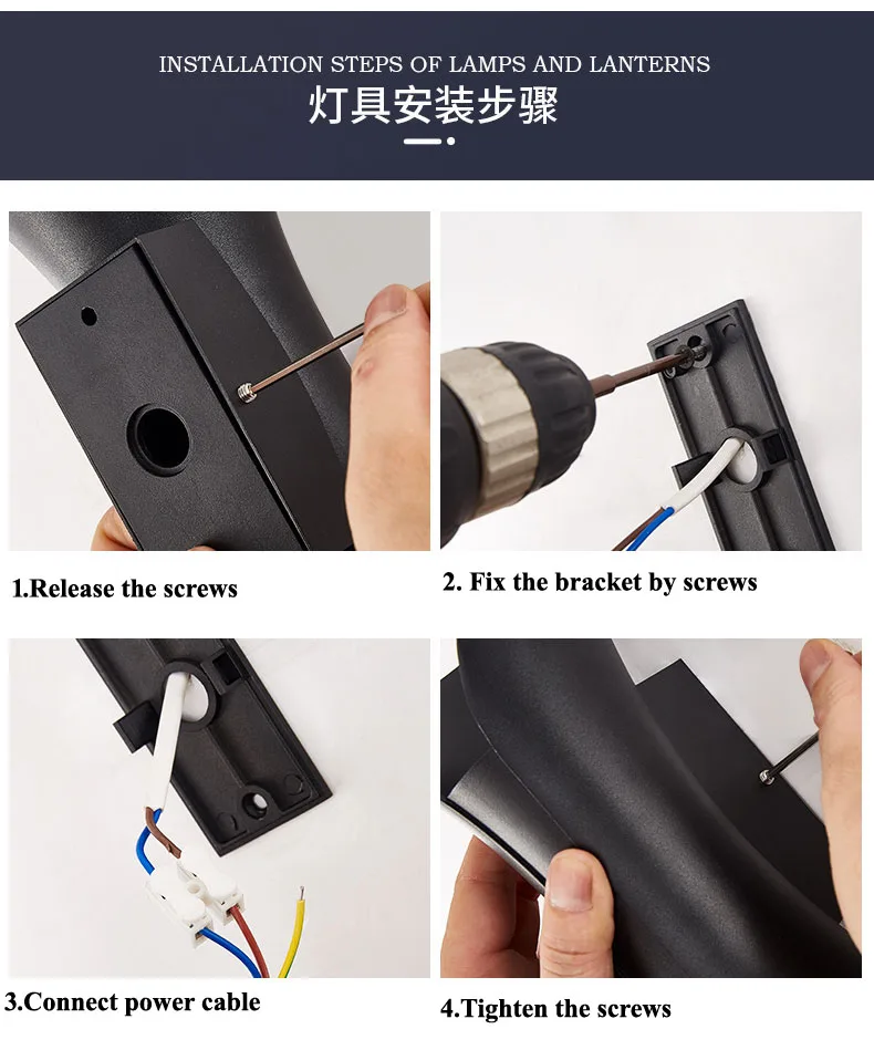 AVT Outdoor Vintage COB LED Wall Light Fixtures Polycarbonate Diffuser ...