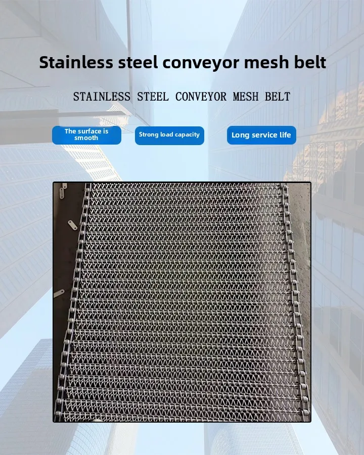 SS304 Food-Grade Stainless Steel Wire Conveyor Belt Woven Flat Conveyor ...