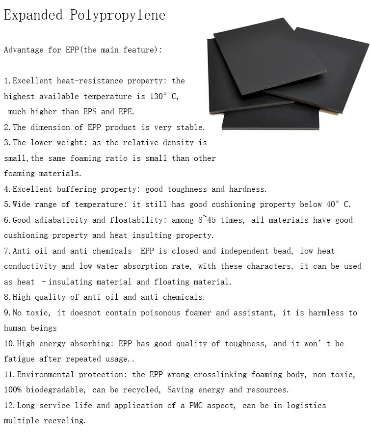 Customized High Quality EPP Foam Board Block - Eco-friendly