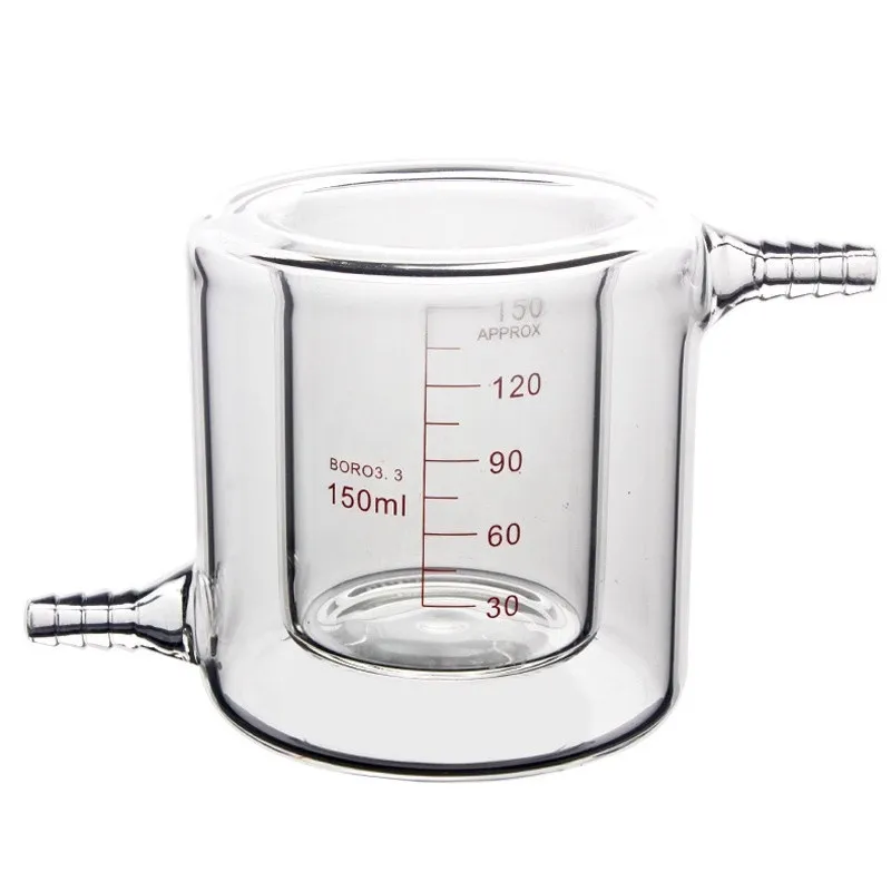 Hot Sale High Quality Double Layer Laboratory Jacketed Beaker Glass ...