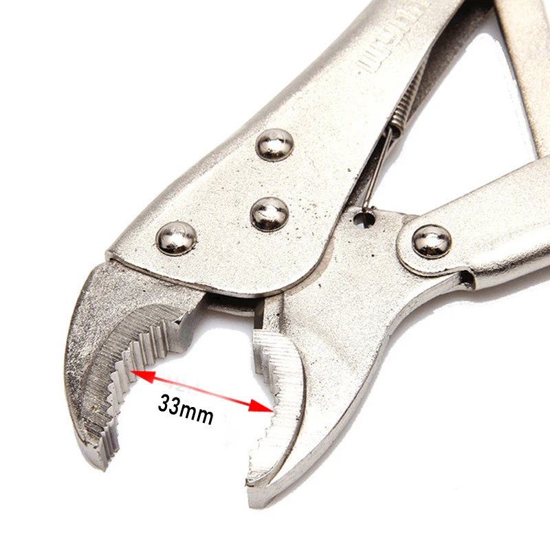 Locking Pliers 7 Inch Round Nose Adjustable Vice Grips Curved Jaw Mole ...