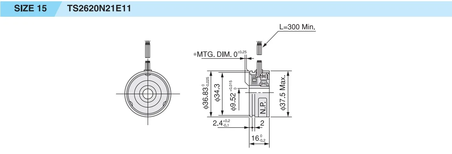 Tamagawa Smartsyn Brushless Resolver TS2620N21E11