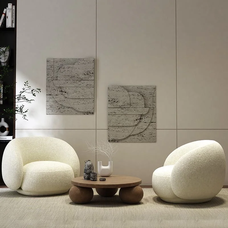 Modern Simple Wool Curved Fabric Sofa Nordic Small House Design ...