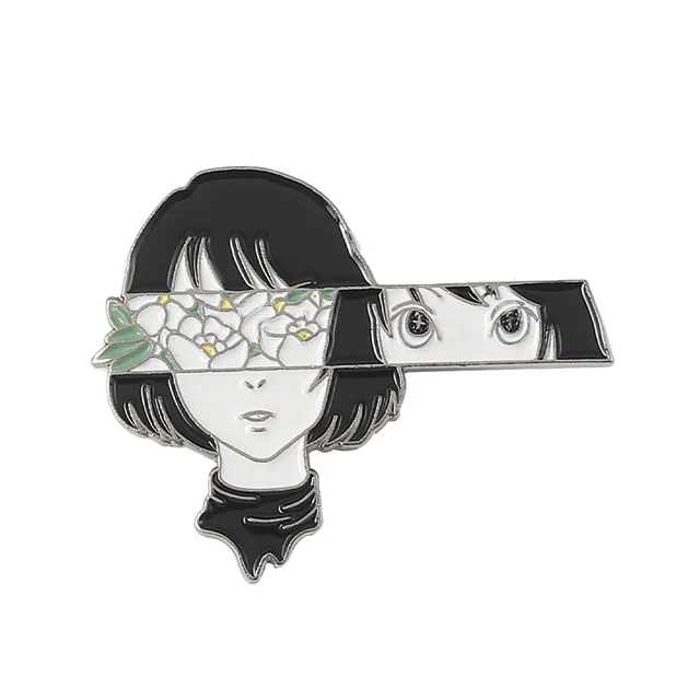 Junji Ito Tomie Enamel Pins Terrorist Japan Punk Split Zombies Scar ...
