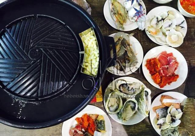 Halal Mookata Plate Round Mookata Hot Pot Bbq Grill Thai Style Cast ...