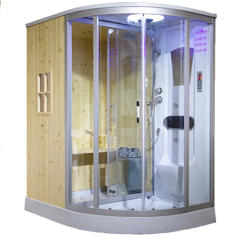 New Design Small Walk In Shower Solid Toughened Glass Sona And Steam ...