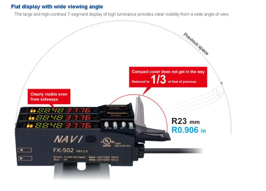 新しいFX-501-C2デジタルファイバーセンサー光ファイバーアンプ