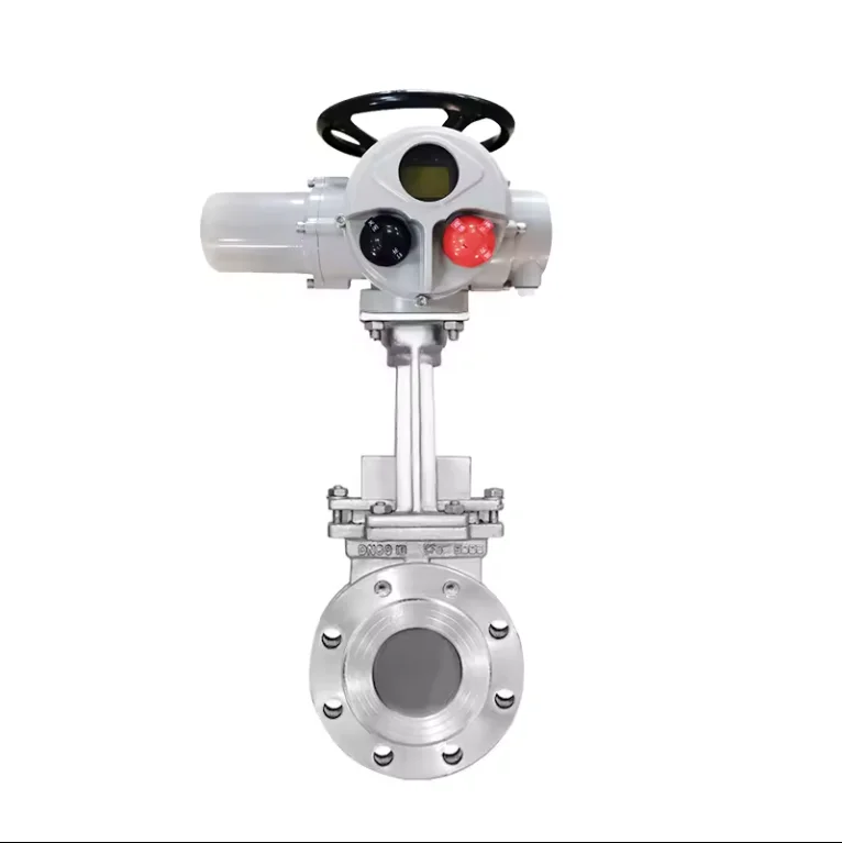 Motorized Slide Gate Valve Stainless Steel304 ANSI Flange Intelligent ...