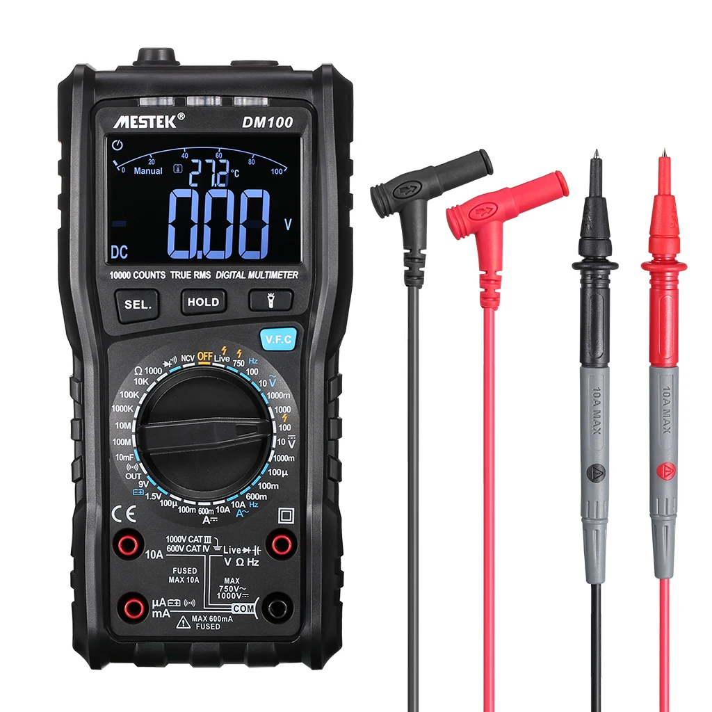 Mestek Dm100 Digital Multimeter Tester Capacitance Fast Speed Dc Dc ...