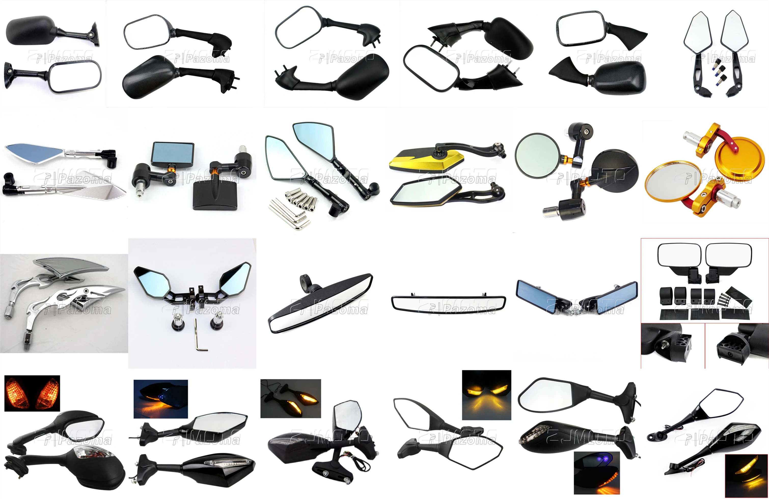Universal 10mm Custom Motorcycle Side Rear View Mirrors